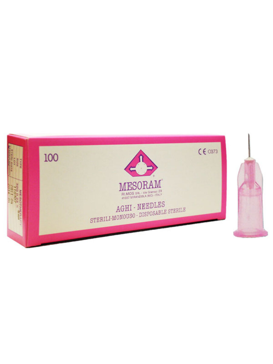 Иглы для мезотерапии 32G 0,23 х 6 mm MESORAM HYPODERMIC NEEDLES - AGHI IPODERMICI, 100 шт