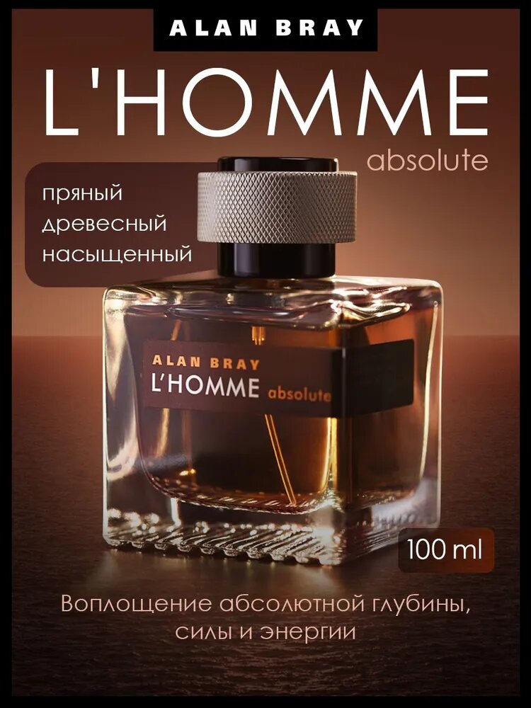 Духи мужские Alan Bray L'HOMME Absolute парфюм мужской, стойкий аромат