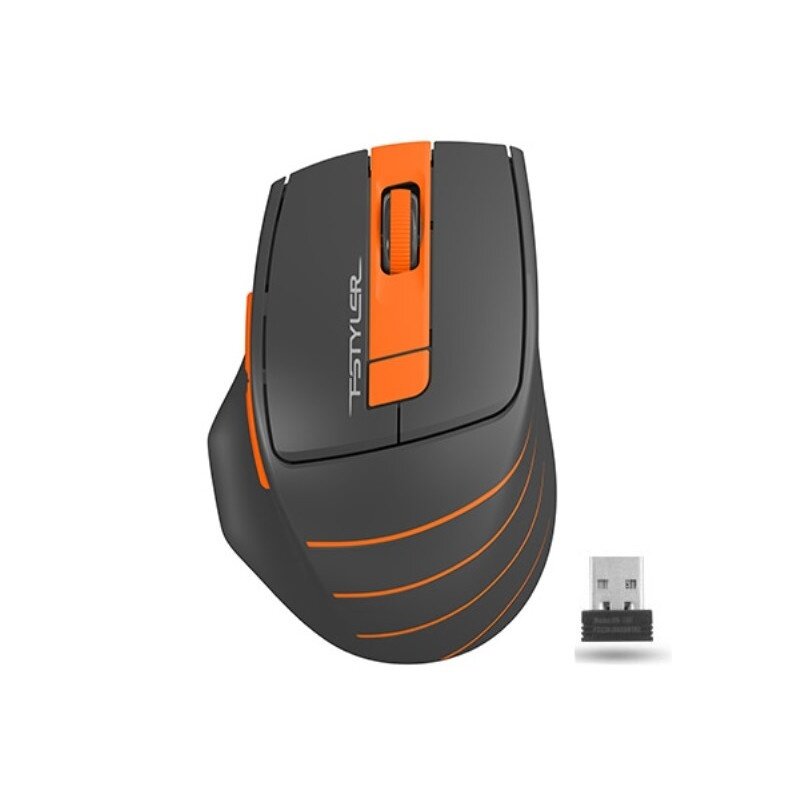 Компьютерная мышь A4Tech "Fstyler", беспроводная, 2000 dpi, серо-оранжевая (FG30)