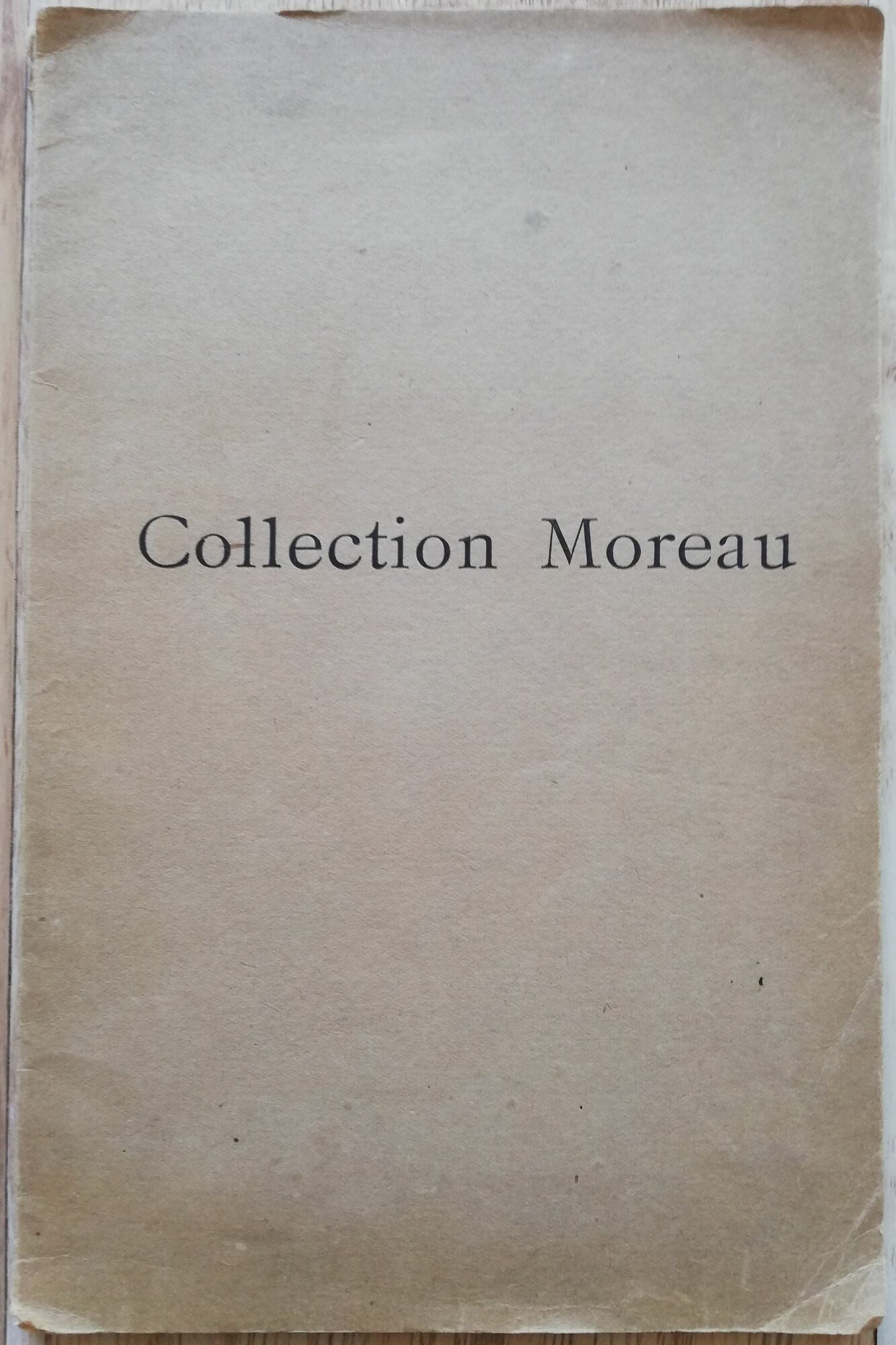Каталог коллекции Моро (живопись, рисунки, акварели и пастели). На французском языке. 1923 год