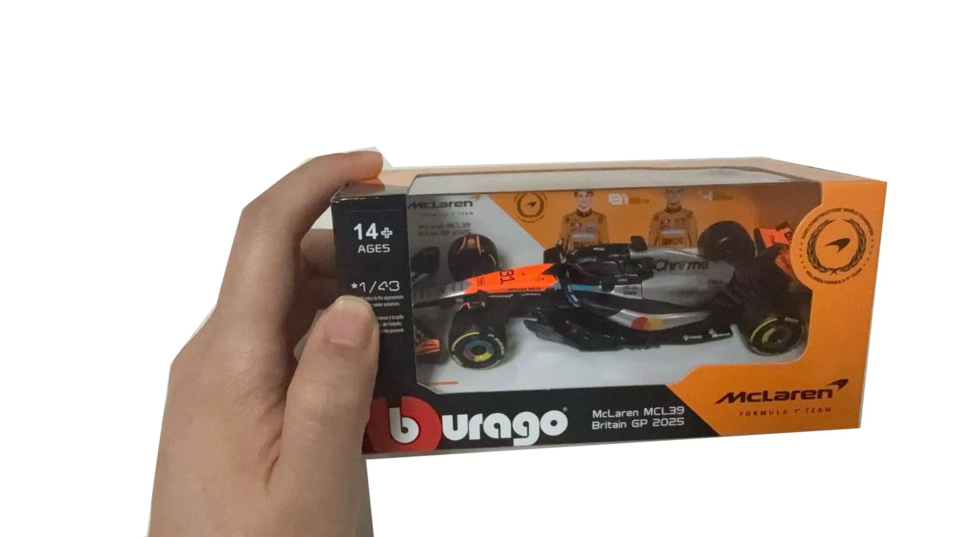 Модель автомобиля Bburago Ferrari SF25 Monza 1:43 MCL39-81 Britain GP