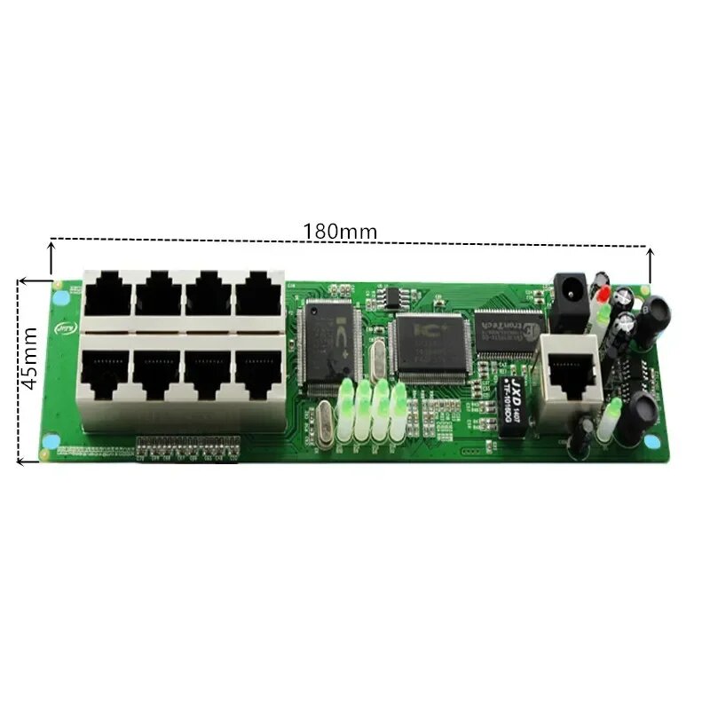 8-портовый сетевой коммутатор, Color: PCBA-1