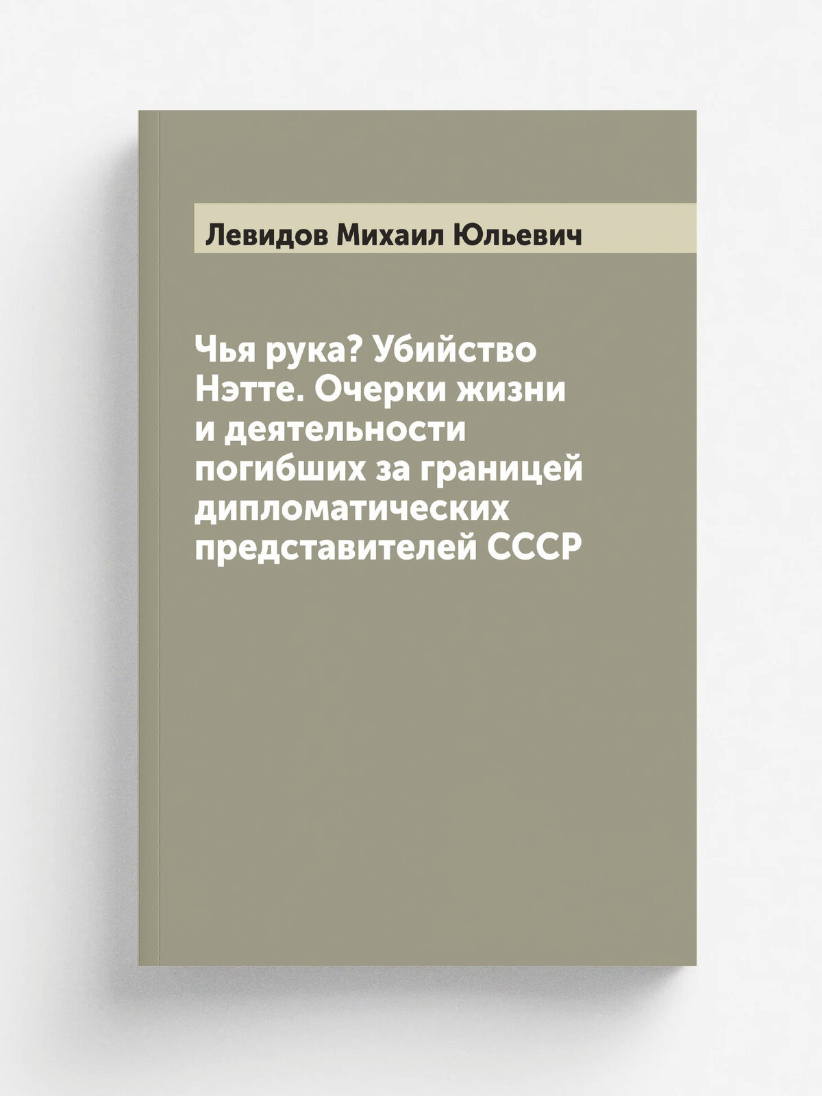 Чья рука? Убийство Нэтте. Очерки жизни и деятельности погибших за границей дипломатических представителей СССР