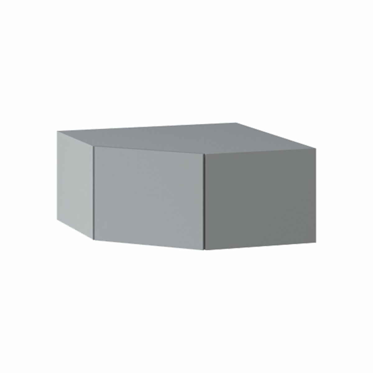 Антресоль угловая "Бастион " к шкафу распашному, цвет Серая гавань, материал ЛДСП