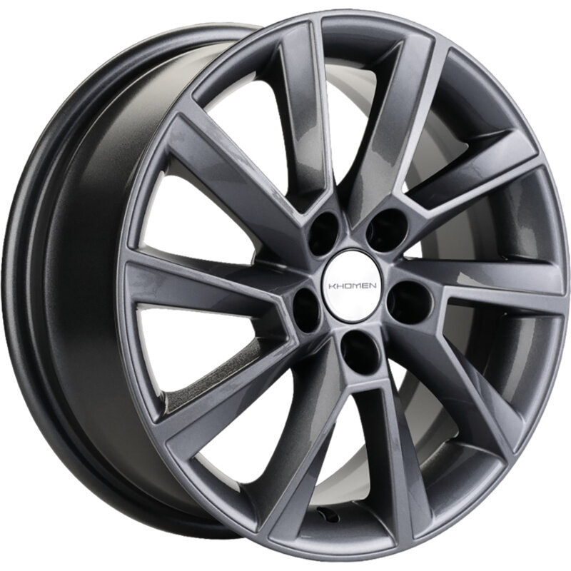 Литой колесный диск Khomen Wheels KHW1604 (Kamiq/Rapid/Scala) 6x16/5x100 ET38 D57,1 Gray