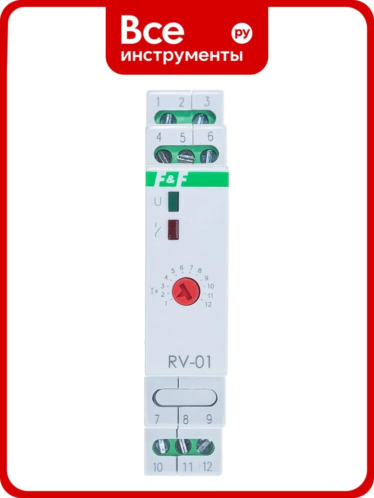 Реле времени F&F Евроавтоматика RV-01, с задержкой включения EA02.001.007