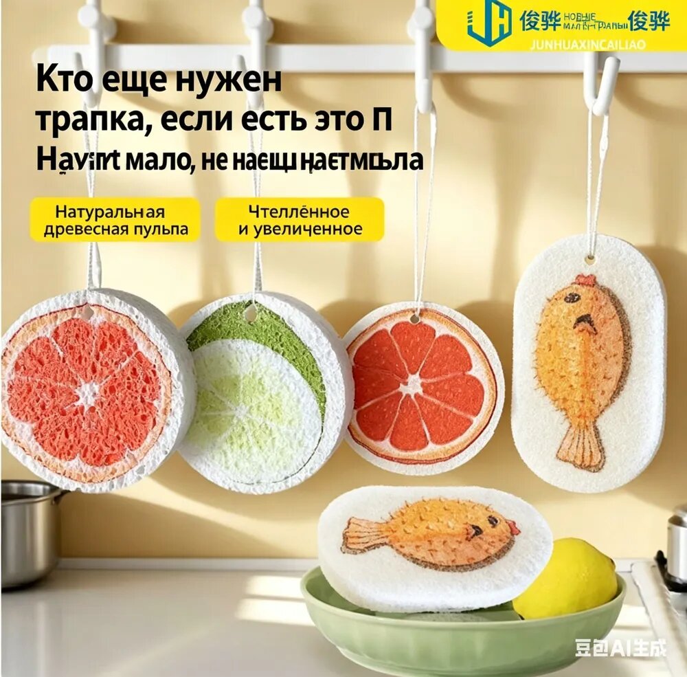 Салфетки для уборки, Белый, 1 шт.
