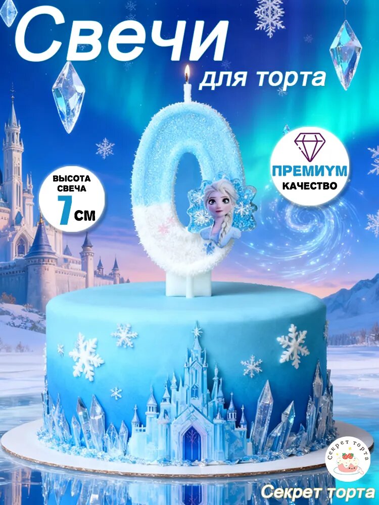 Секрет торта Свечи для торта, 7 см, 1 шт