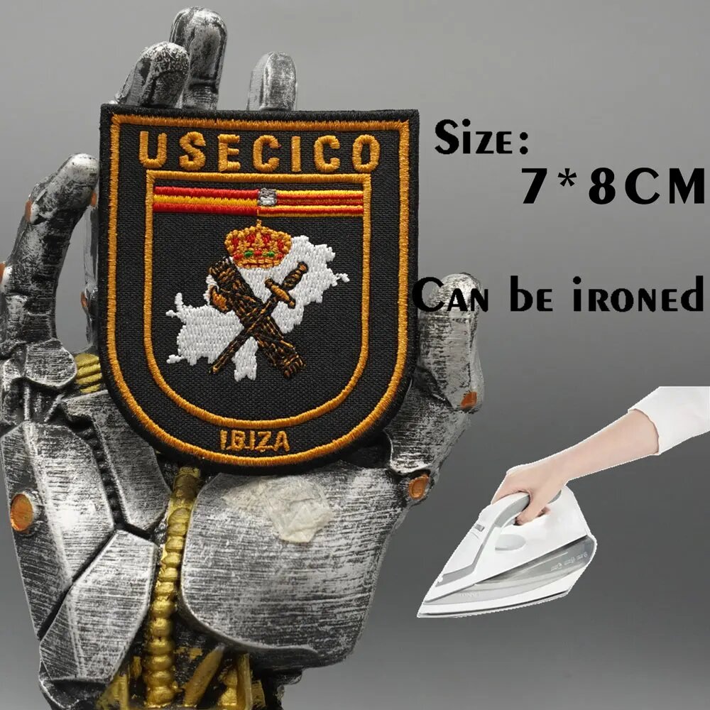 Тактические вышитые нашивки Guardia Civil Española Серый, AI155-2 iron on 1pc
