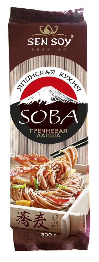 Лапша Sen Soy Premium гречневая Soba, 300 г