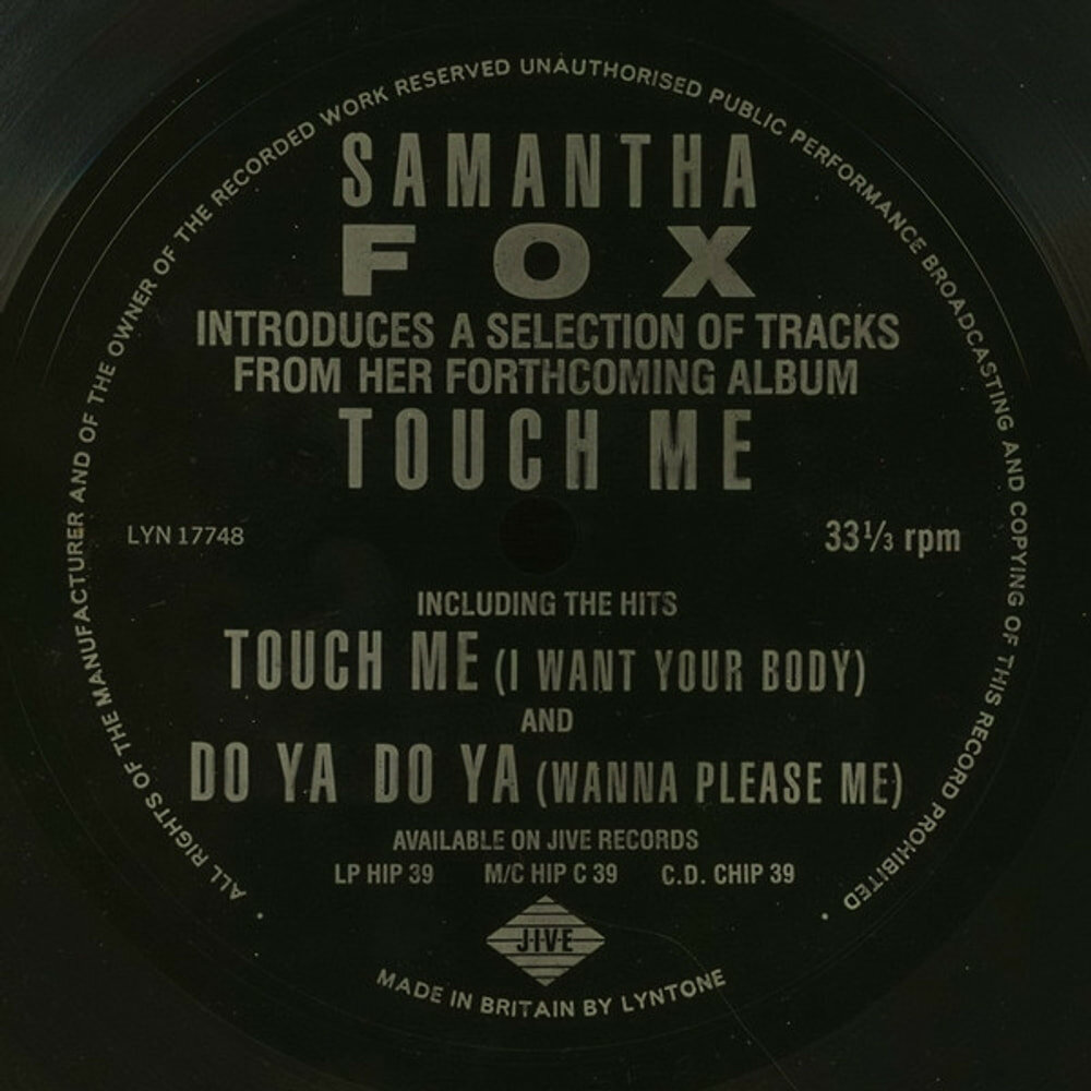Samantha Fox Introduces A Selection Of Tracks From Her Forthcoming Album Touch Me