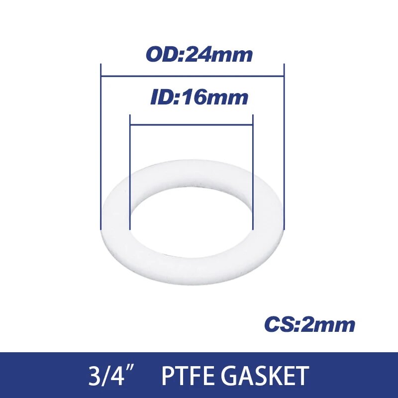 Прокладки OJP резиновые, силиконовые, PTFE PTFE (16X24X2), 20pcs