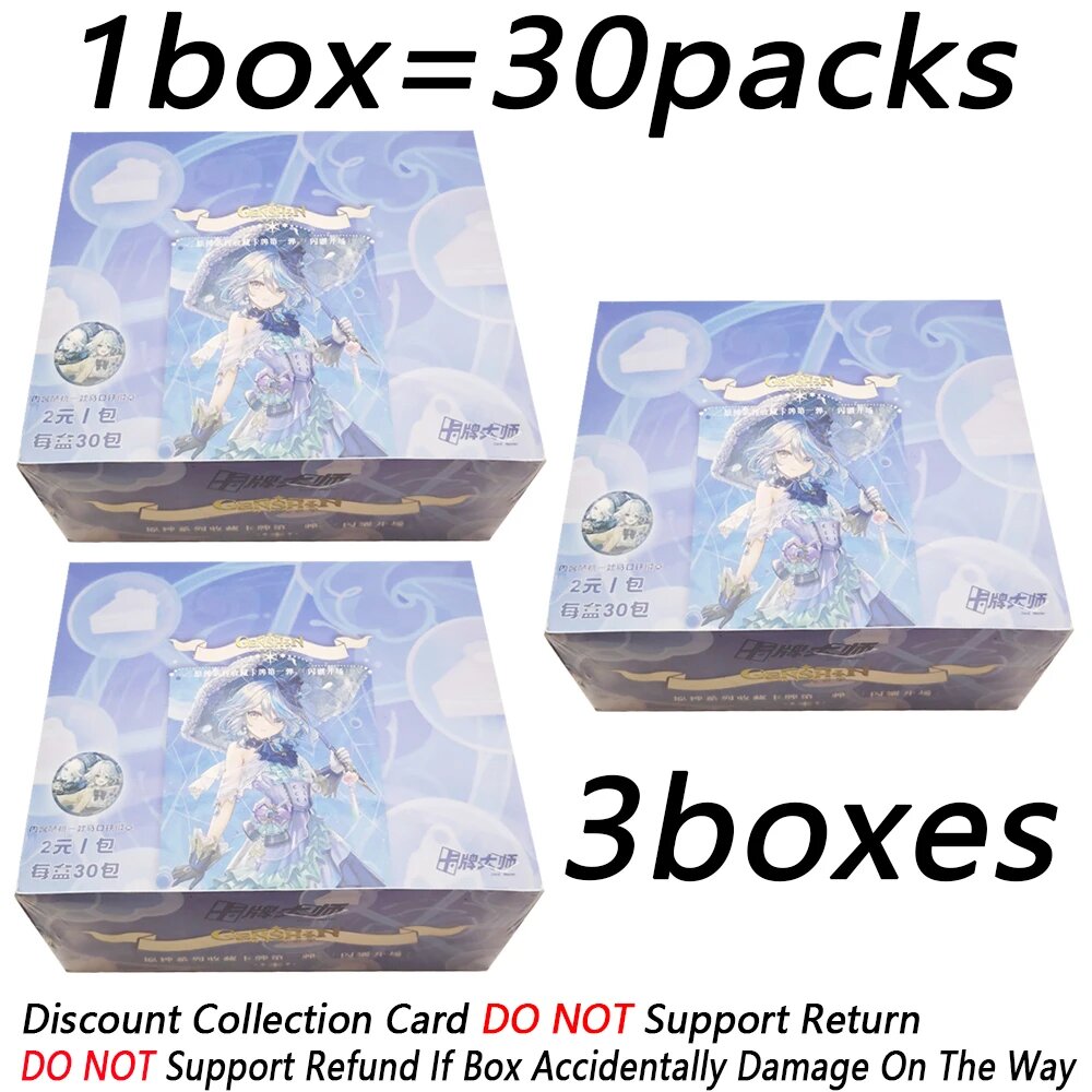 Коллекционные карточки Genshin Impact Bandai 3 Boxes