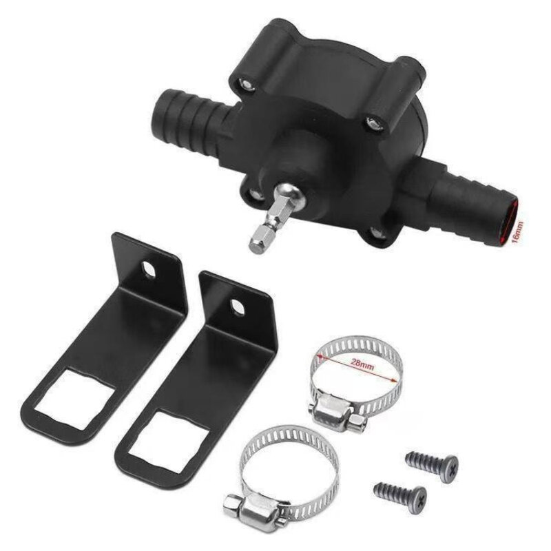 Портативный ручной насос для дрели, электрический, без батареек, работает с любой дрелью, совместим с европейской и американской резьбой, для перекачки воды, бензина и дизеля