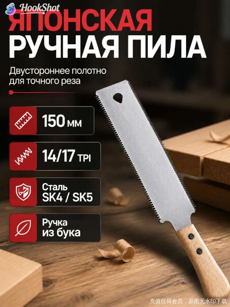 Эксклюзивная японская пила ручной работы столярная для дерева ручная