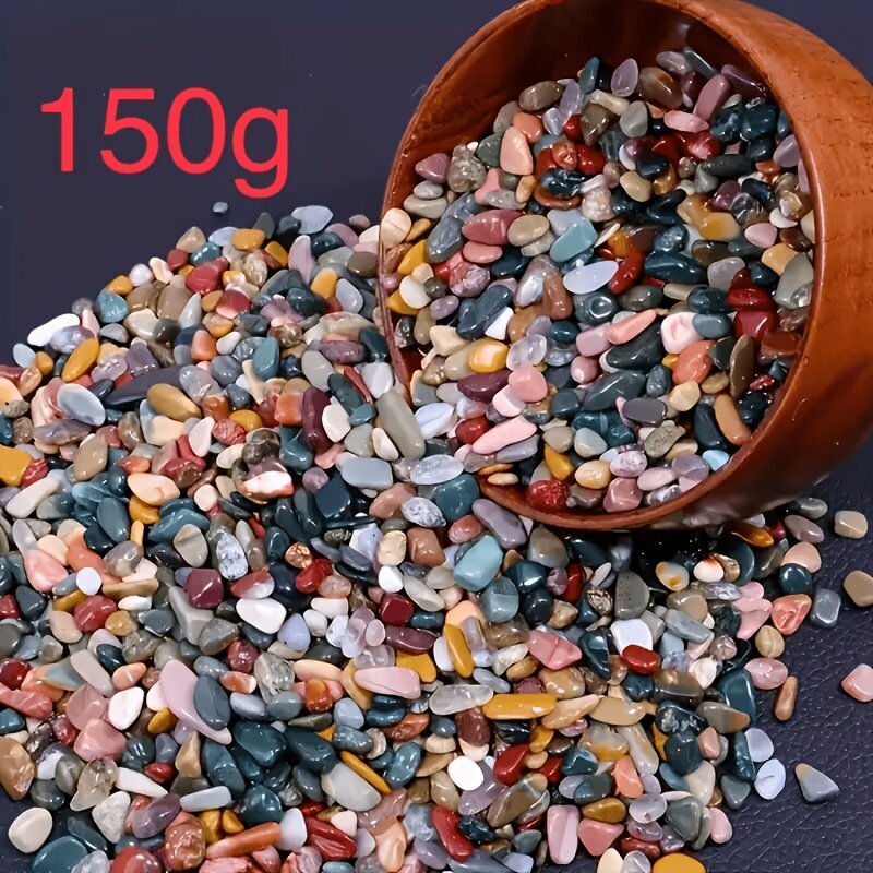 Натуральный агат семи цветов 150 г, разноцветные камни для бонсай, аквариума, террариума