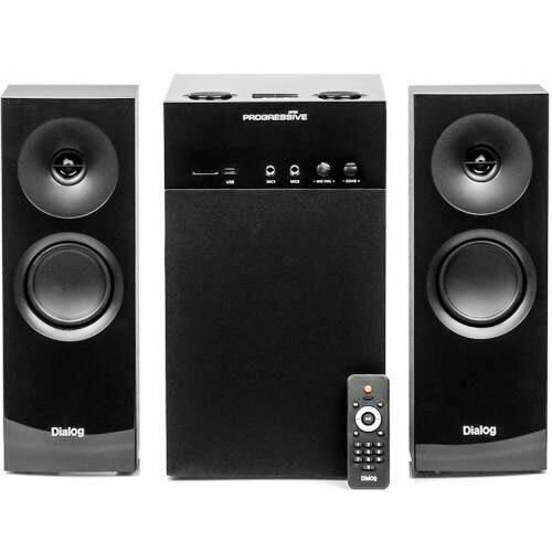 Компьютерная акустика с сабвуфером Dialog Progressive AP-250 black bluetooth 80 Вт акустическая стерео система 2.1 оптич. и цфр. вход