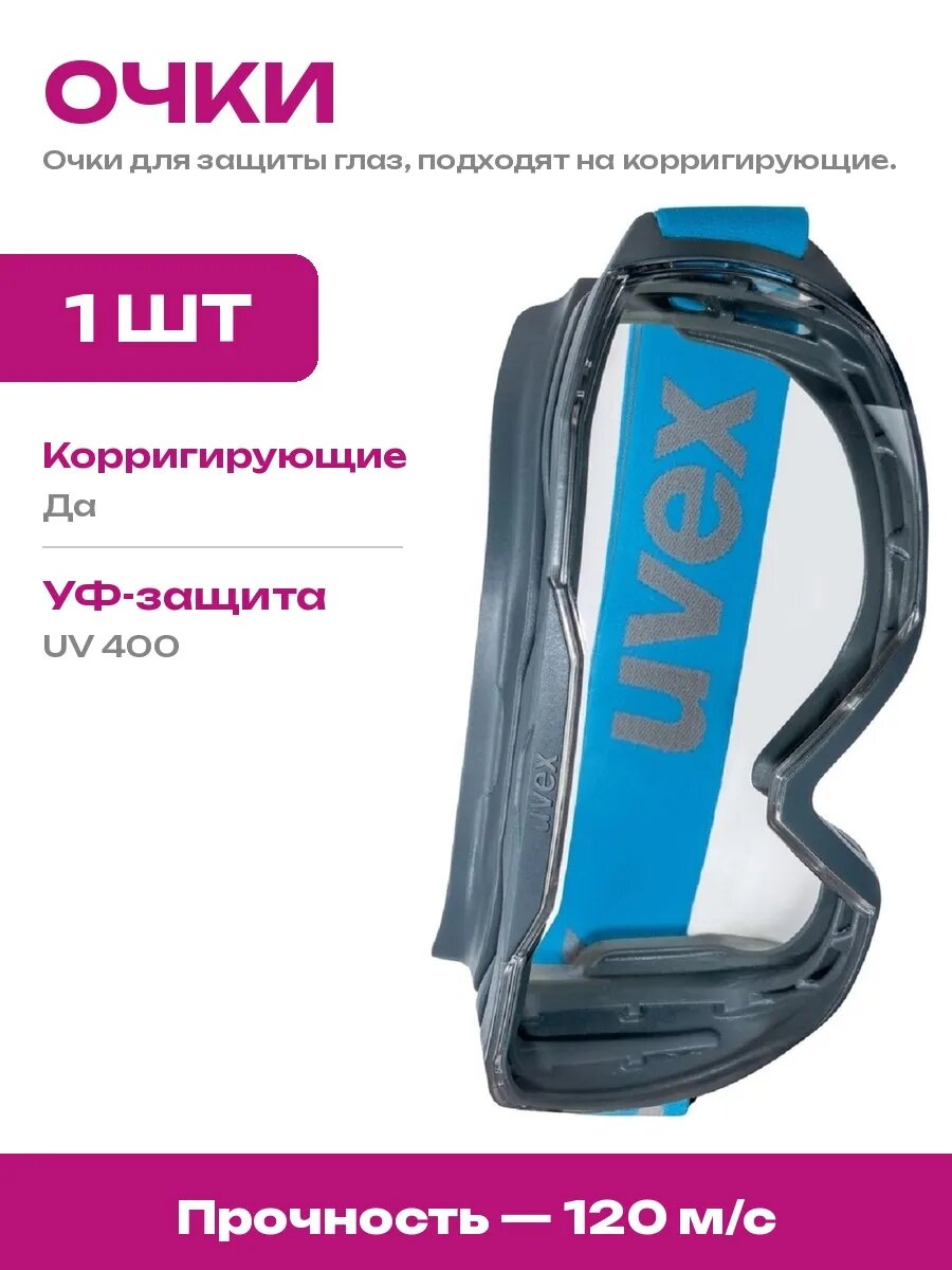Защитные очки поликарбонатные с высокой прочностью 120м/с