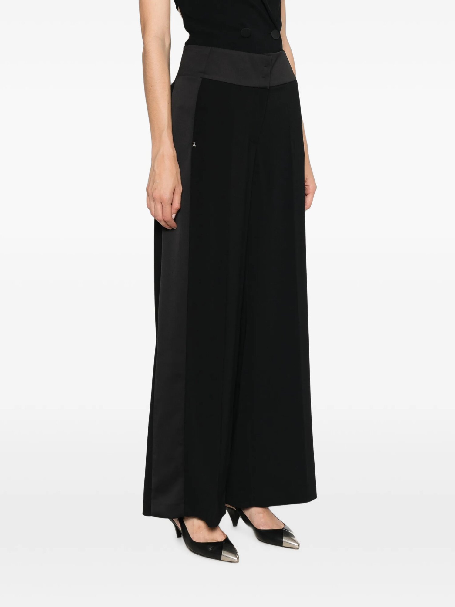 Брюки PATRIZIA PEPE Color-block palazzo pants, размер 46 — фото 1