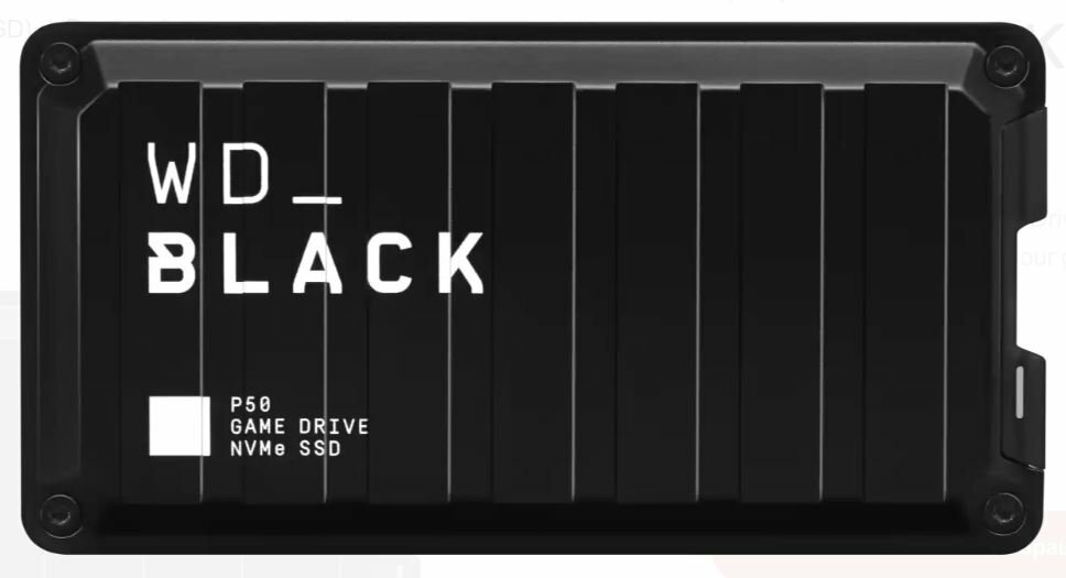 SSD Western Digital Внешний WD P50 Game Drive USB 3.2 Gen 2x2 Type C 4 ТБ