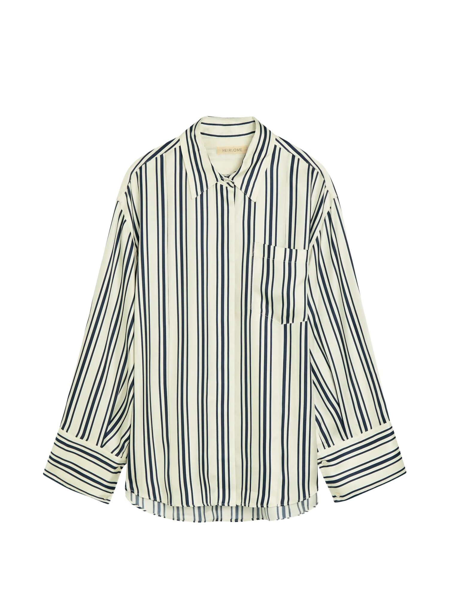 Рубашка Vertical-stripe chest-pocket shirt