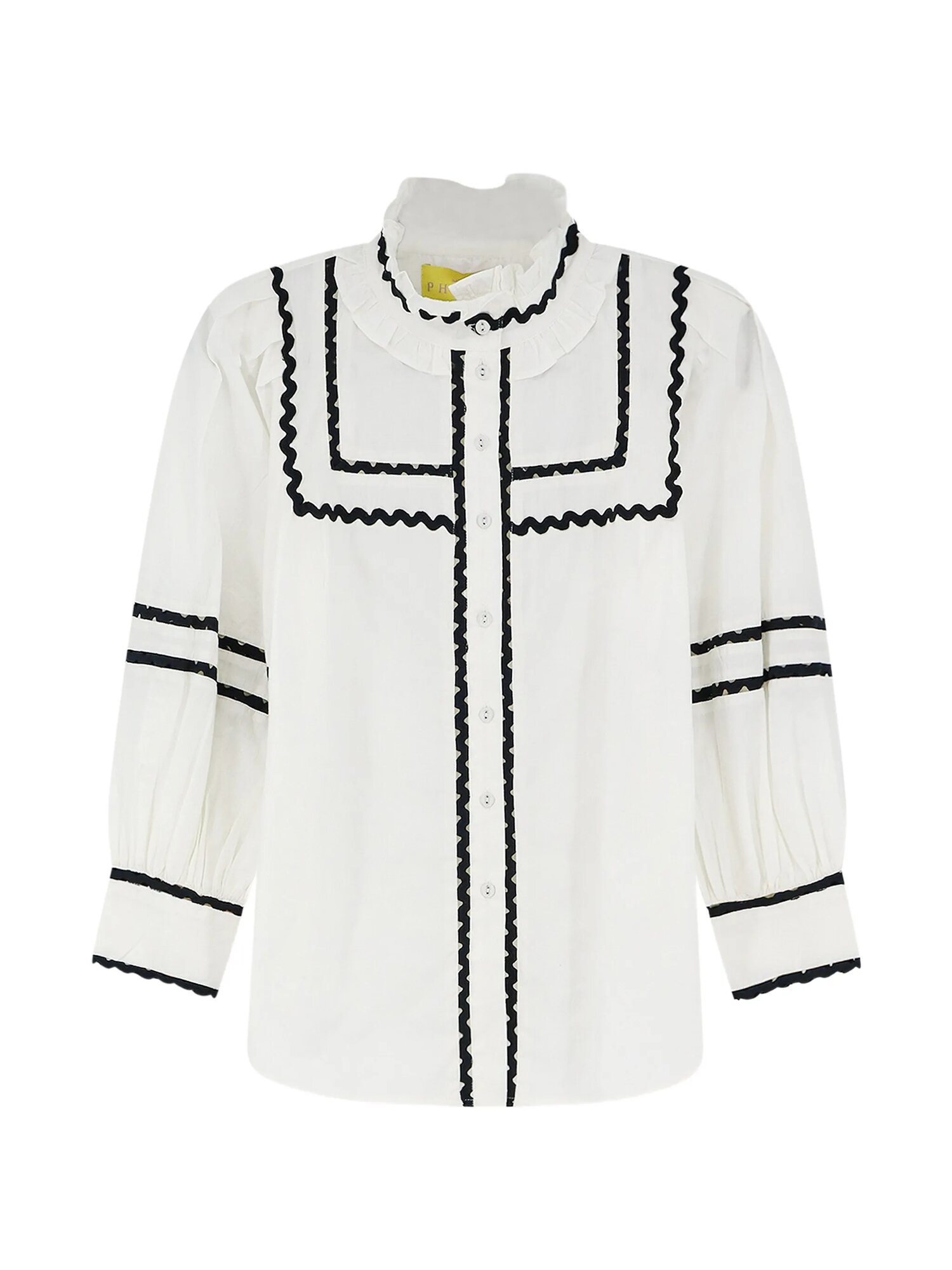 Рубашка Nala ruffled-trim puff-sleeve shirt
