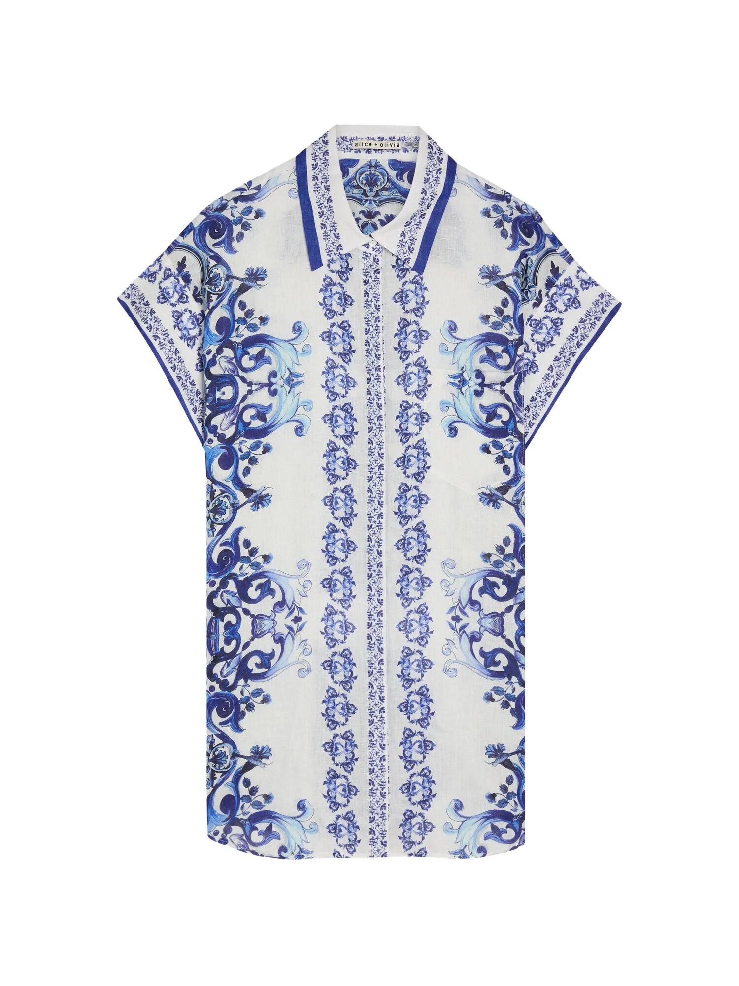 Платье Baroque-print mini dress