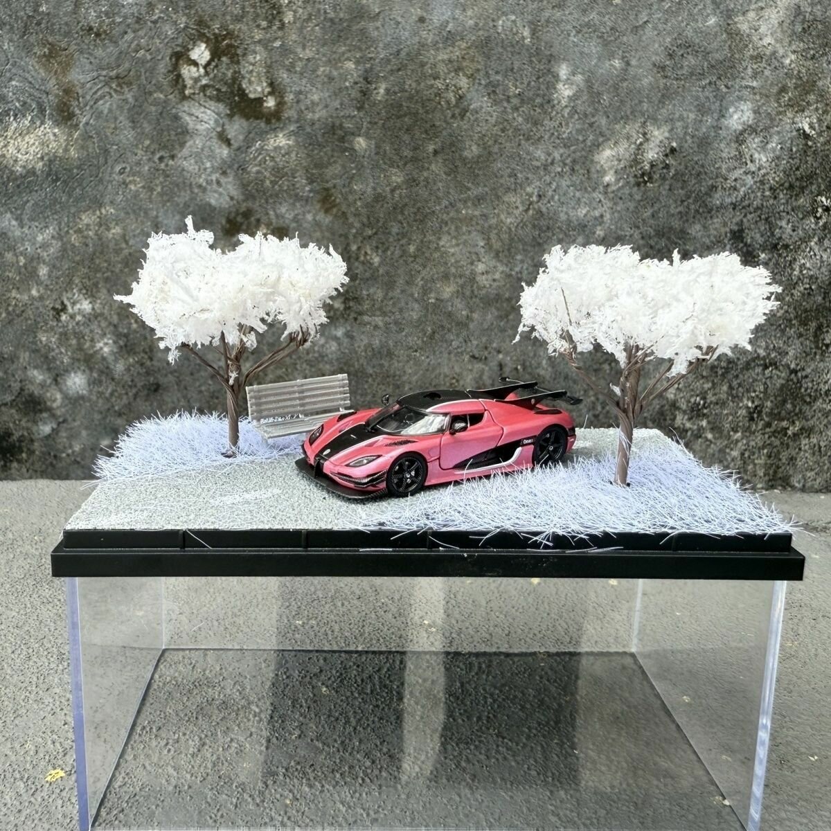 Car Bay Гараж для машинок 1:64. ручная работа (Без модели автомобиля). Игрушечный гараж для моделек. Подарок мальчику