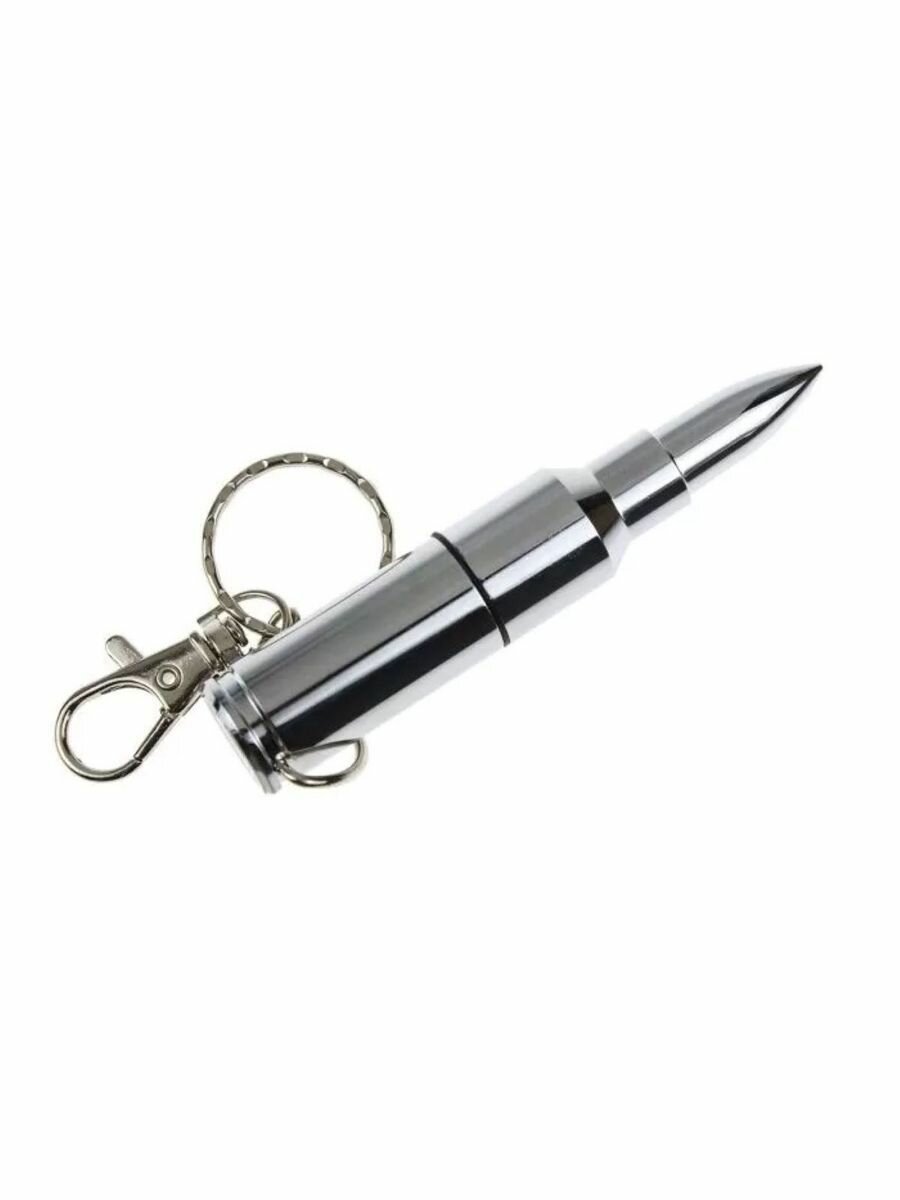 Grand-usb 16 ГБ USB-флеш-накопитель Пуля-Патрон, USB 2.0, до 15 мб/сек, Металл, серебристый
