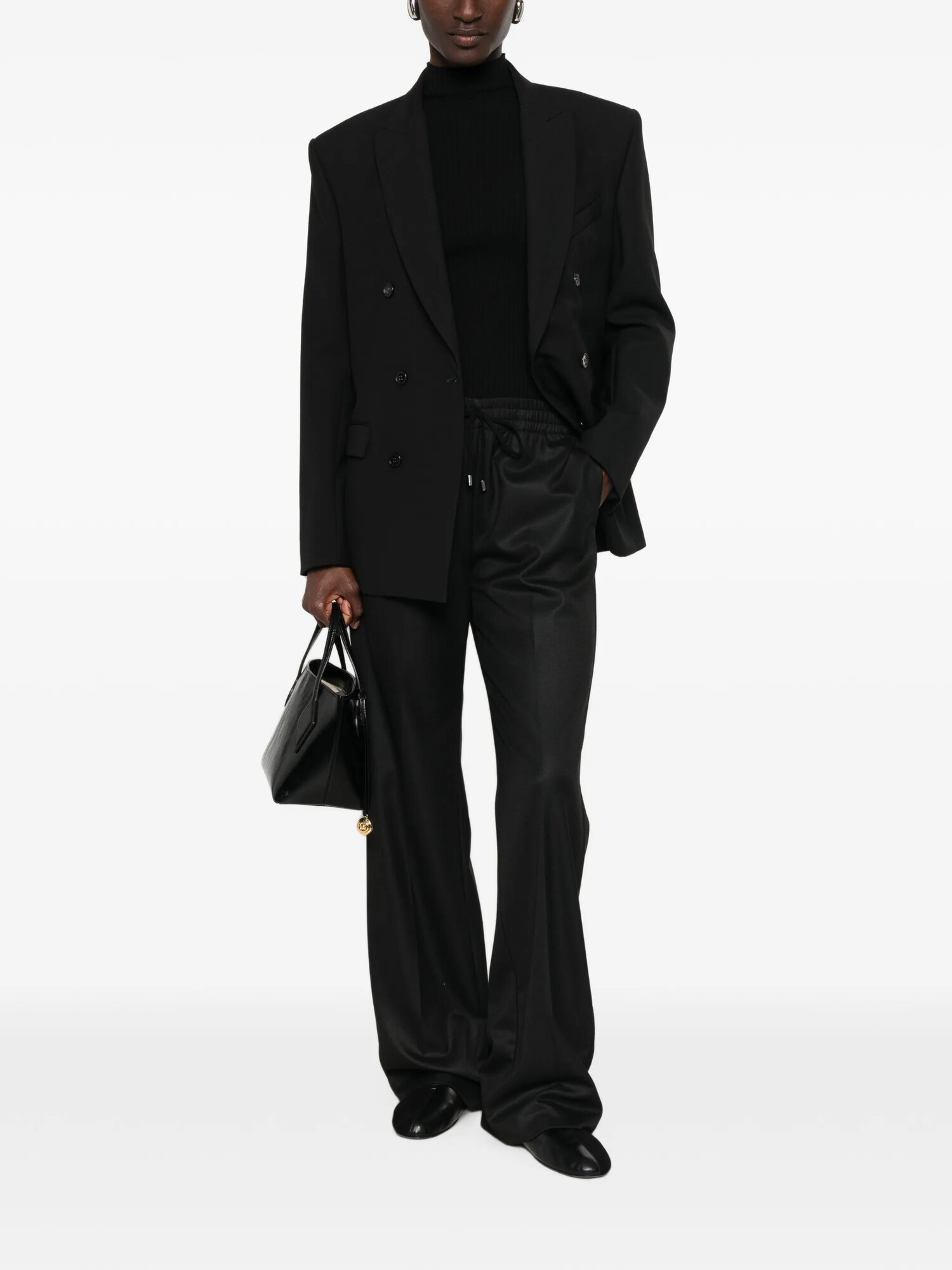 Брюки Ermanno Firenze Drawstring-waist tailored trousers, размер 42 — фото 1