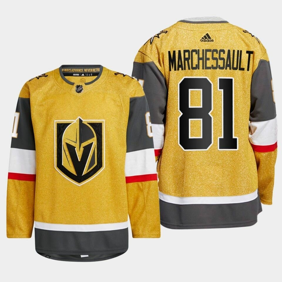 NHL джерси хоккейная Вегас Голден Найтс Vegas Golden Knights Jersey 81 Jonathan Marchessault номер 81 Marchessault