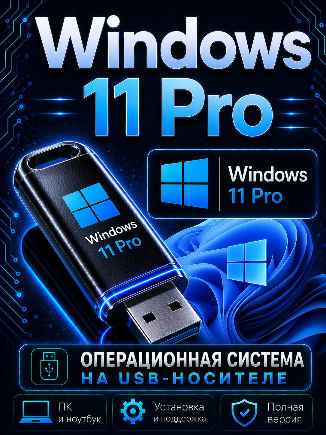 Microsoft Windows 11 Pro для Windows 10/11 | полная версия на USB-носителе | Моментальная доставка