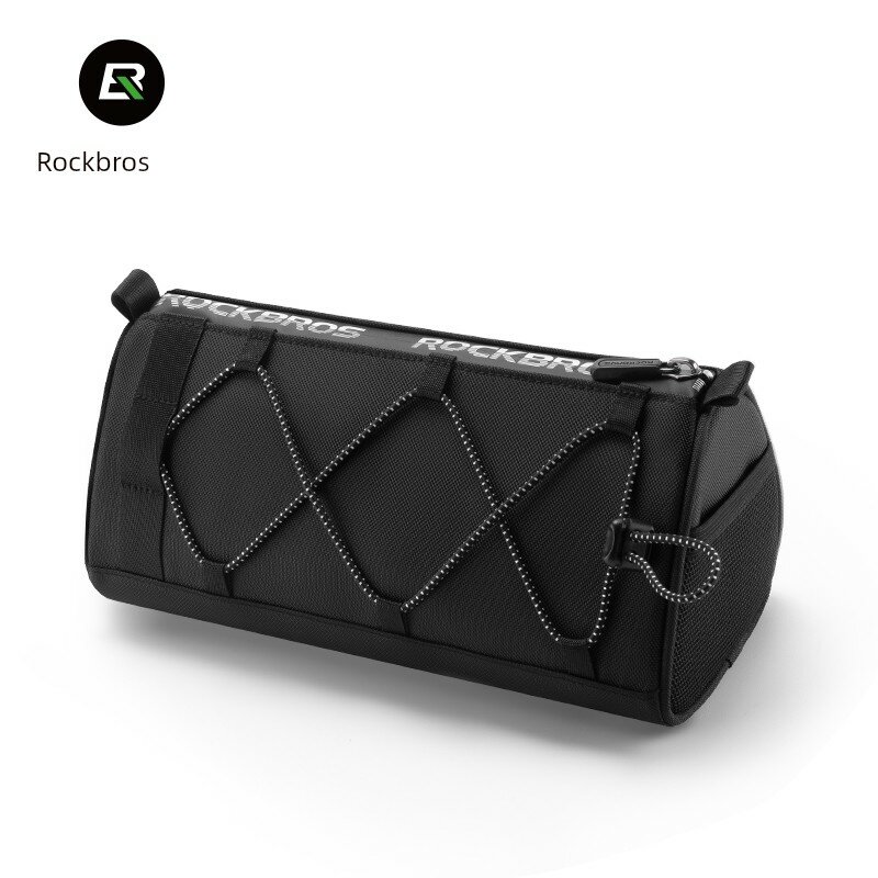 Rock Brothers 1.5L Велосипедный сумка для руля на раму для гравийных и горных велосипедов, черный