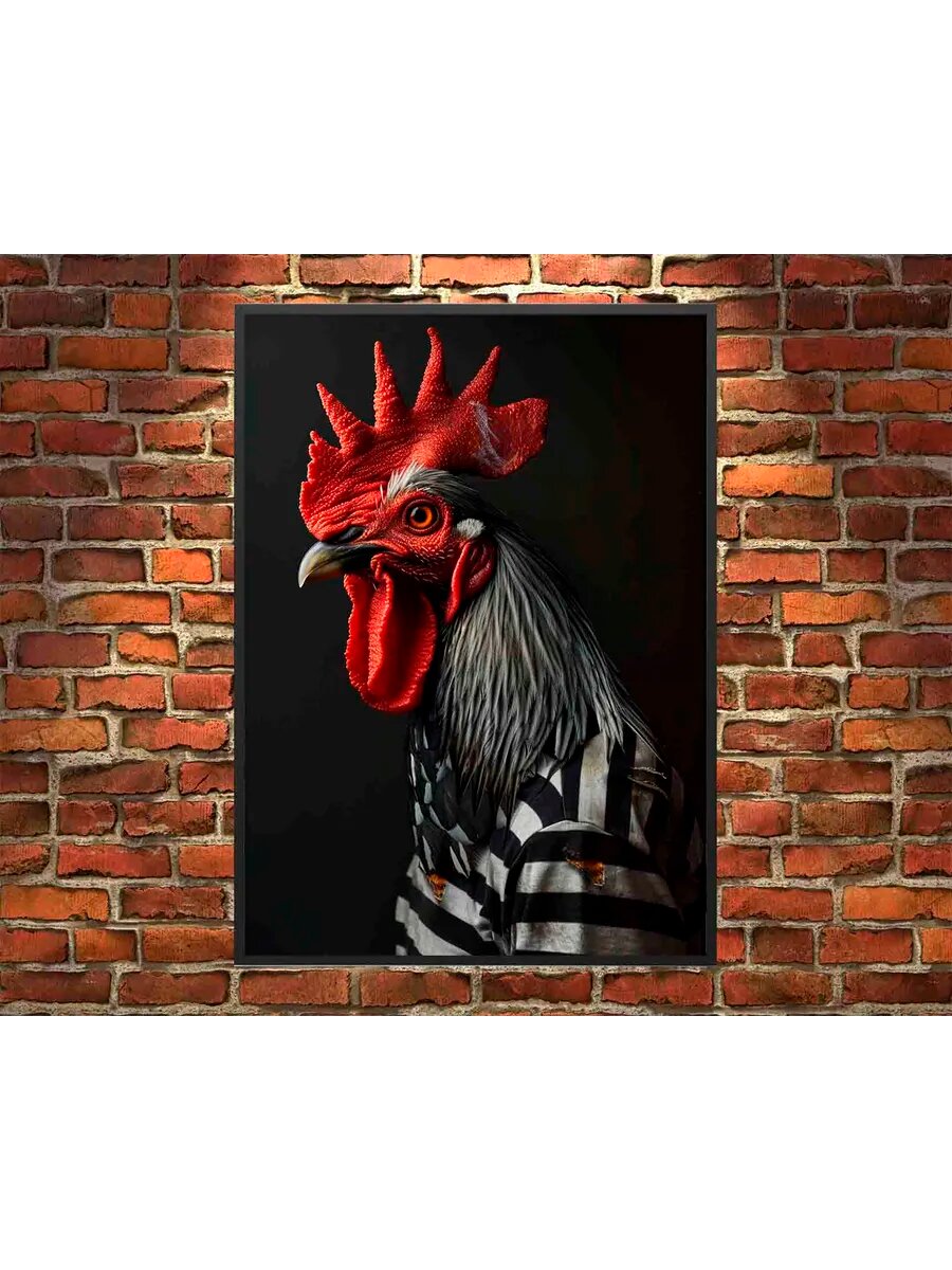 Петух-птица-заключенный 4, Плакат 30x42см