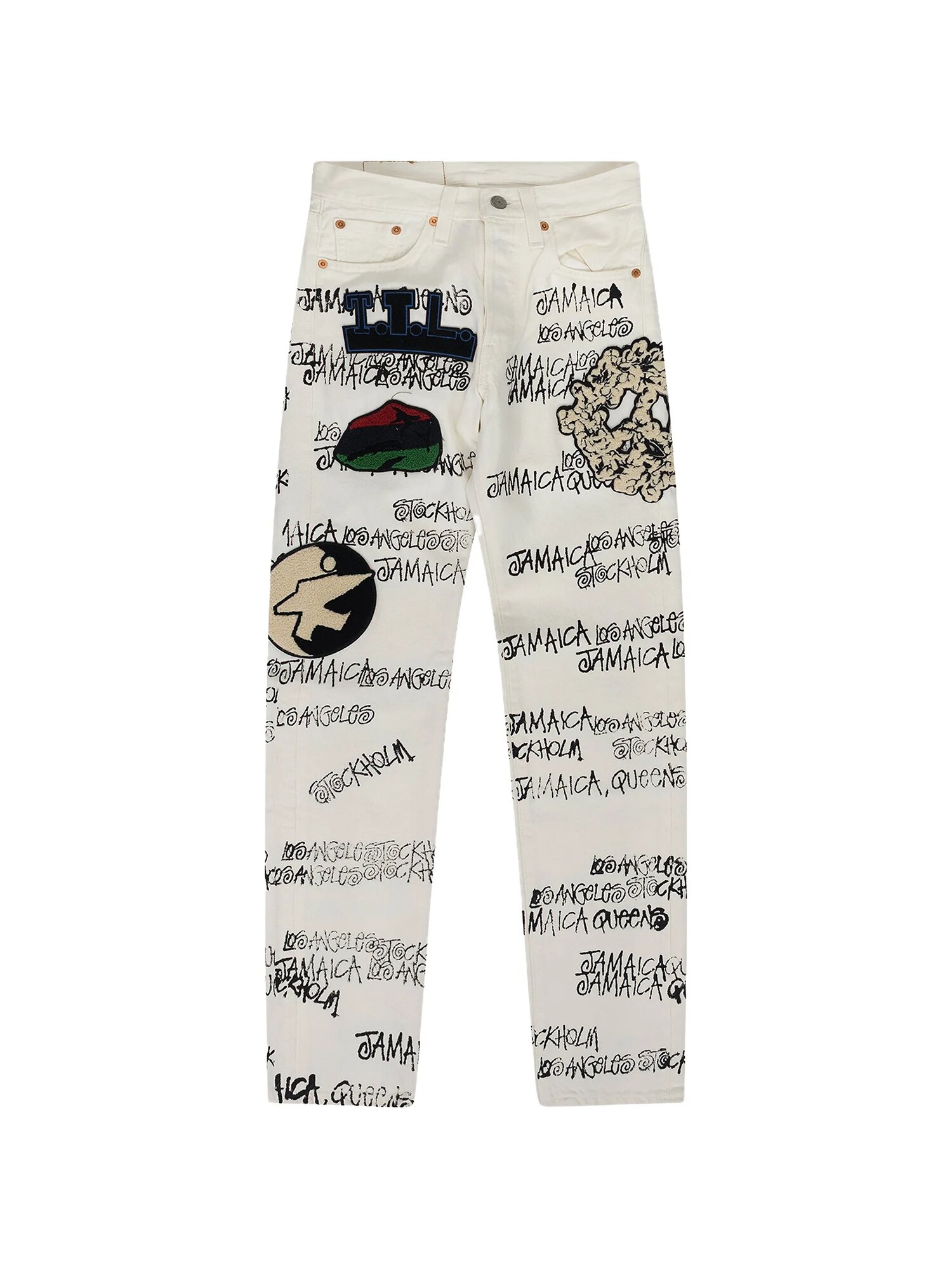 Джинсы 501 graffiti-print jeans 