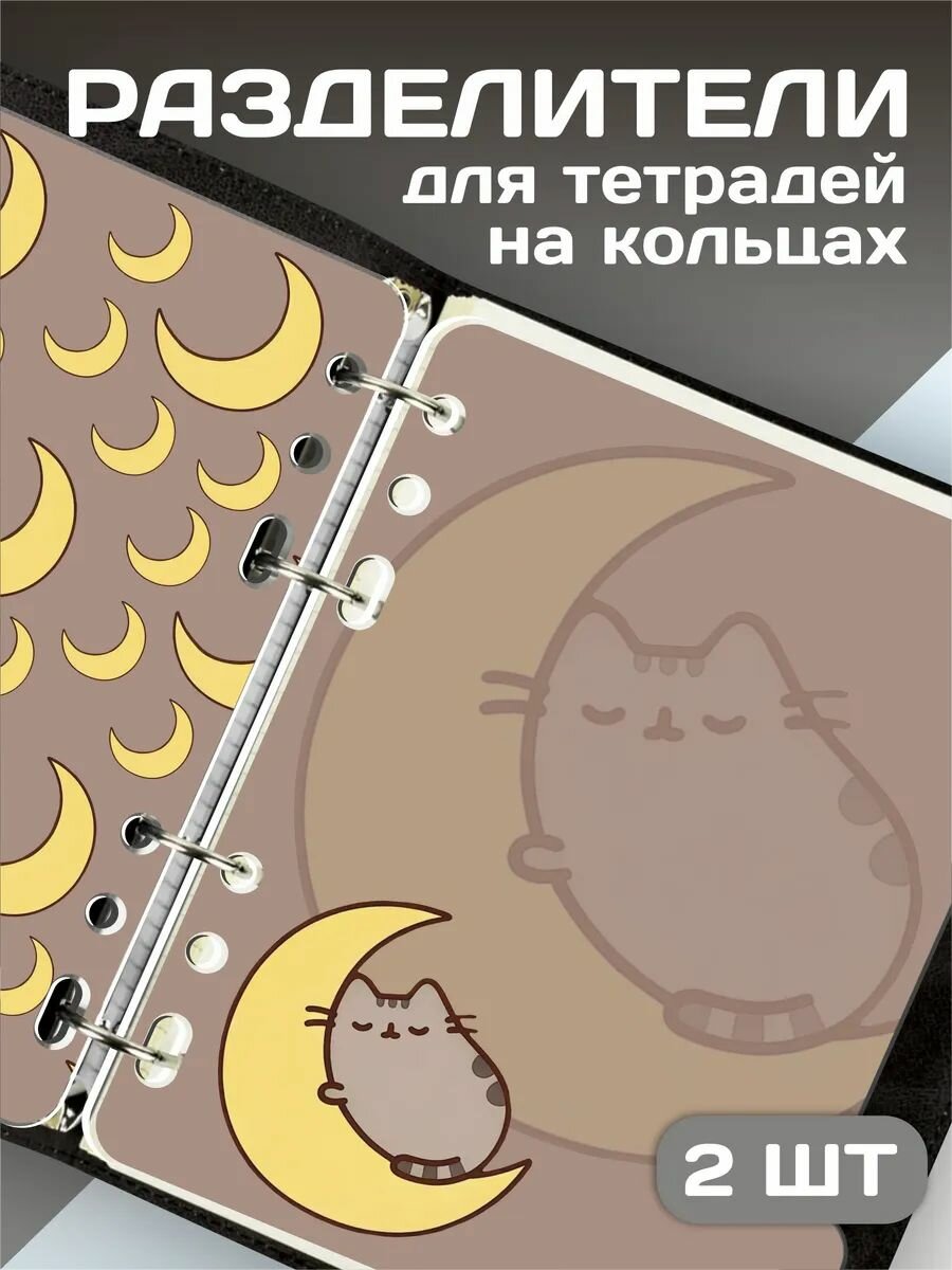Пластиковые разделители для тетради на кольцах А5 Пушин