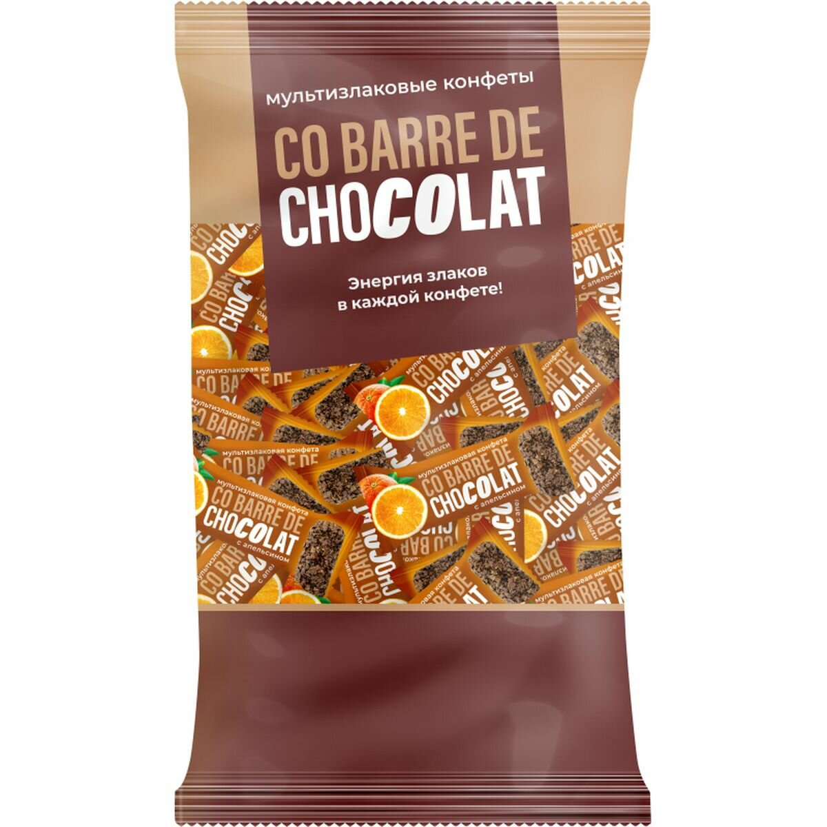 Конфеты Co barre de Chocolat мультизлаковые с апельсином, 900г (2307180), 5 уп.
