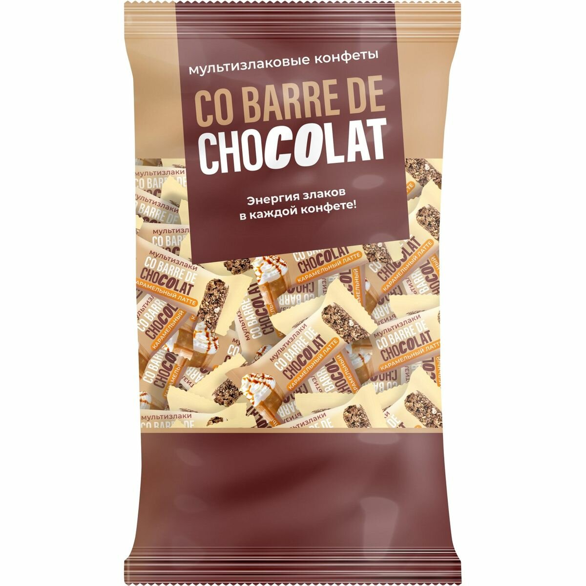 Конфеты мультизлаковые Co barre de Chocolat Карамельный Латте глазир, 900г (2508506), 5 уп.