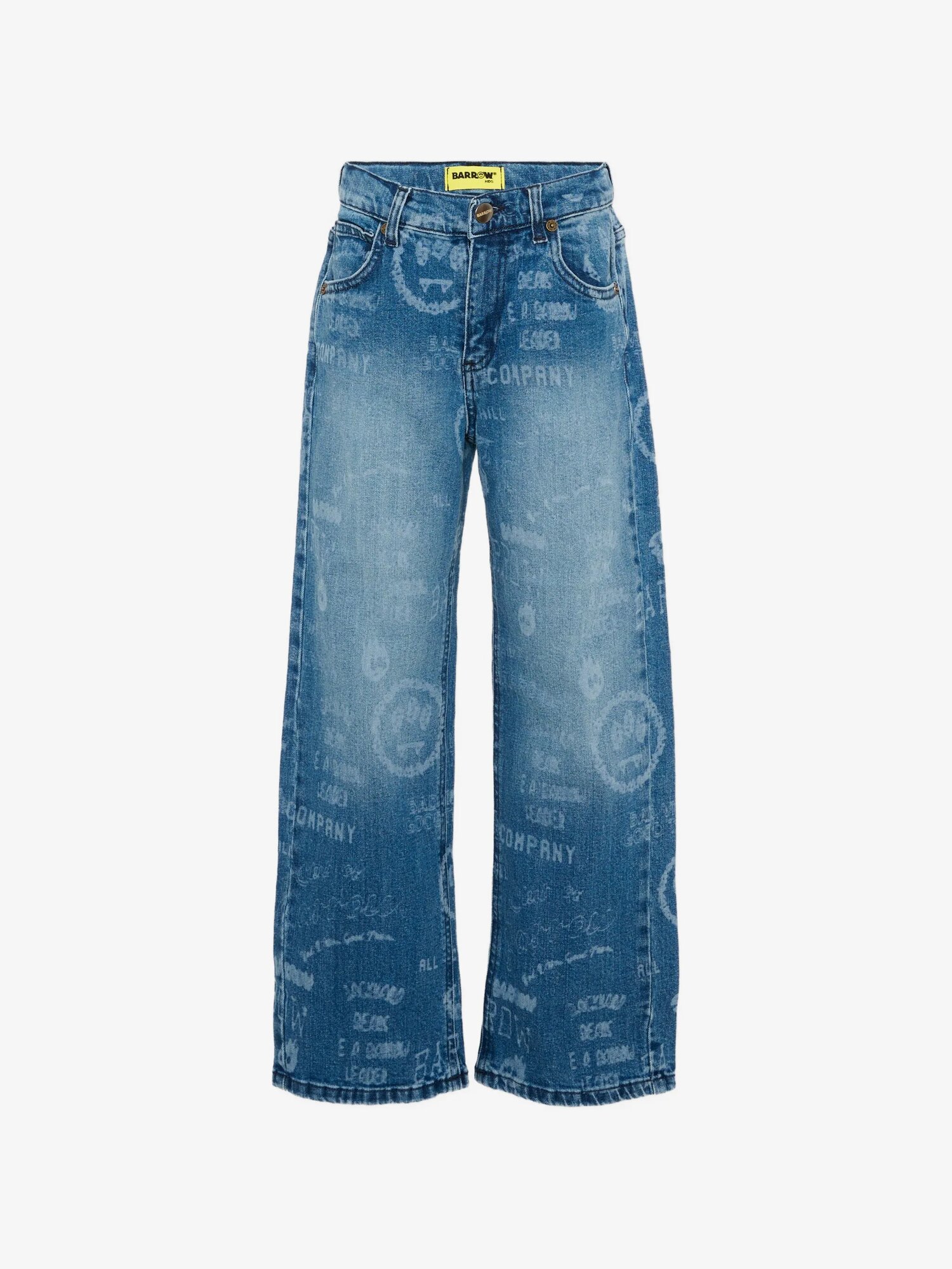 Джинсы Logo-print wide-leg jeans