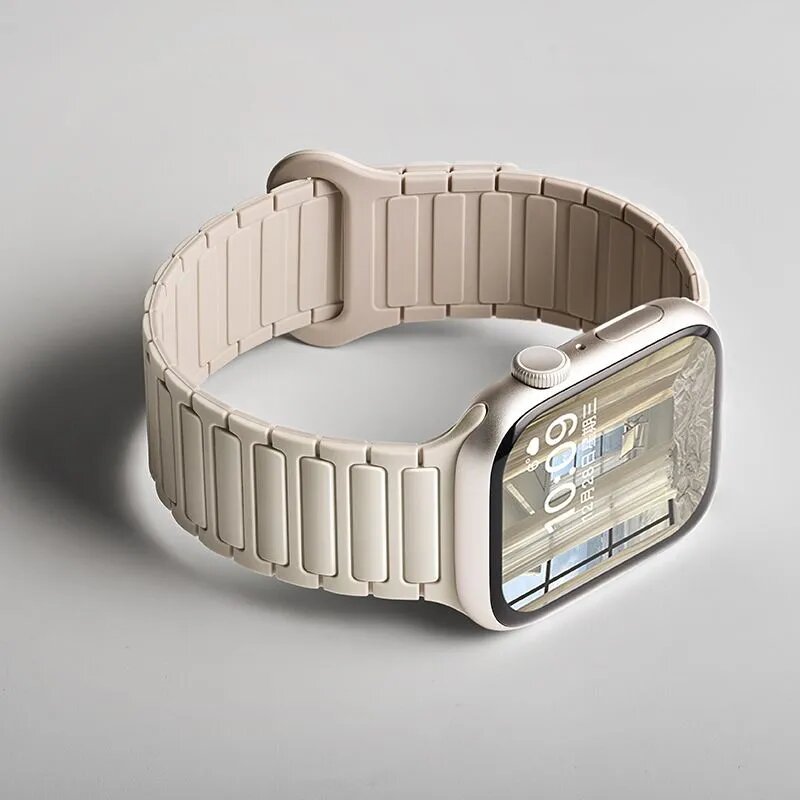Ремешок для Apple Watch 38mm, 40mm, 41mm магнитный силиконовый, ремешок для смарт часов Apple Watch Series 1-10 , SE 38mm 40mm 41mm 42mm(Series 10)