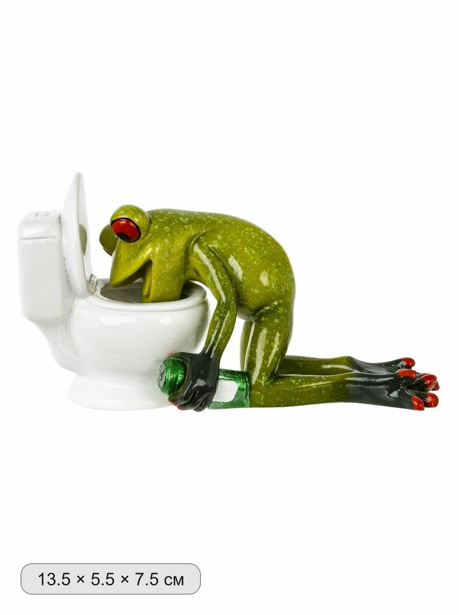 Фигурка декоративная "Лягушка", L13,5 W5,5 H7,5 см