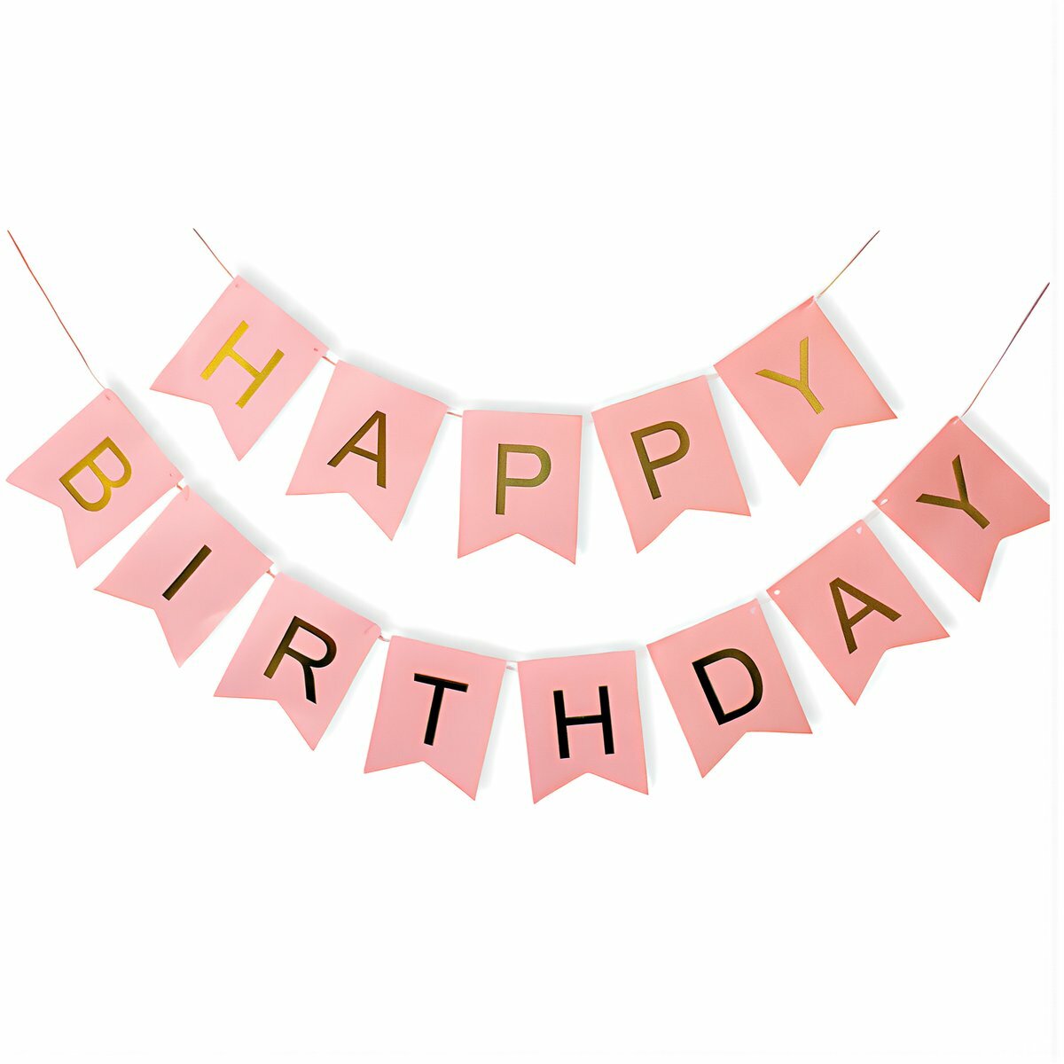 Гирлянда для дня рождения с надписью Happy Birthday, чёрный фон золотые буквы, декор для праздника дома в банкетном зале на фотозоне