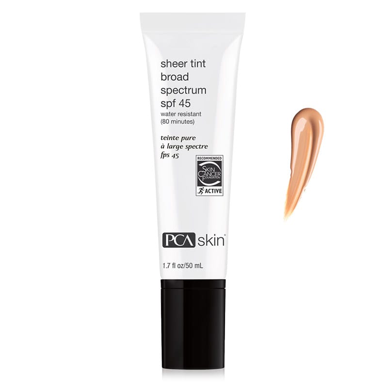 Средство солнцезащитное PCA Skin Sheer Tint Broad Spectrum SPF 45 Тонирующий водостойкий крем с высокой защитой от солнца 50 мл