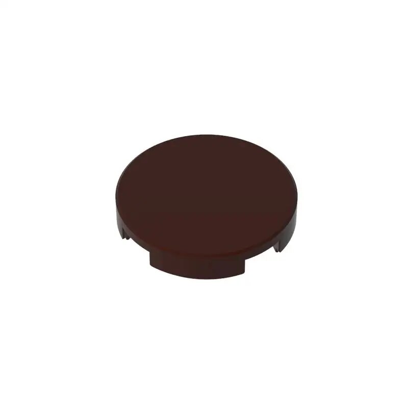 GOBRICKS 10 шт. Плоские плитки 2x2 круглые Коричневый, 082