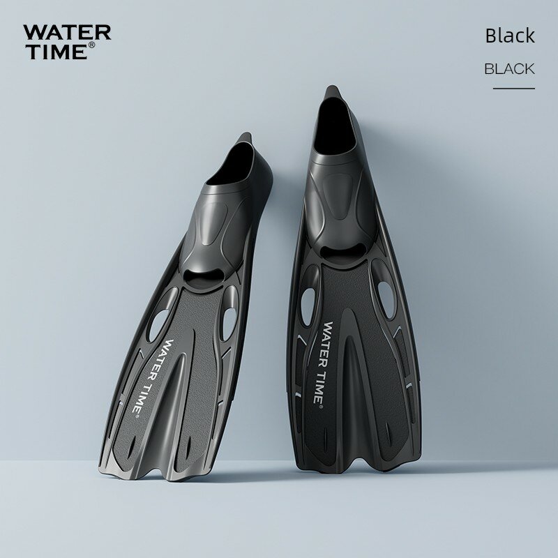 WaterTime M размер черные длинные ласты для сноркелинга, дайвинга и плавательных тренировок - Европейский размер 40-41