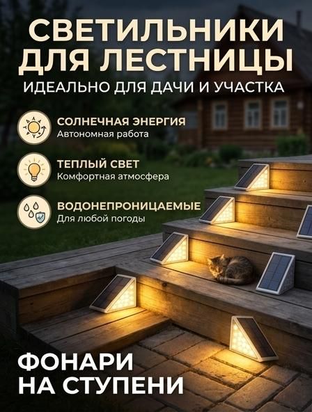 Уличный светильник, Желтый свет, 1.2W, количество ламп:2шт