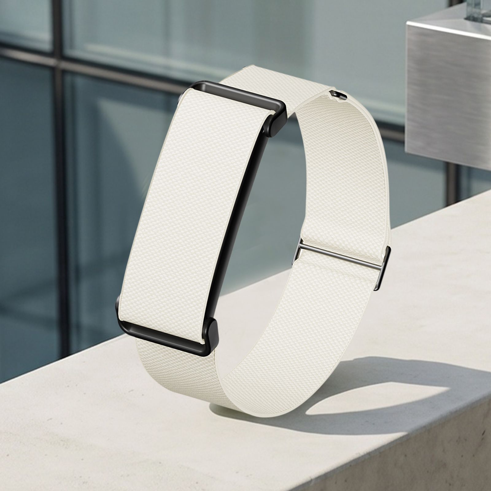 Нейлоновый ремешок для Fitbit Air, бежевый, с пряжкой-восьмёркой