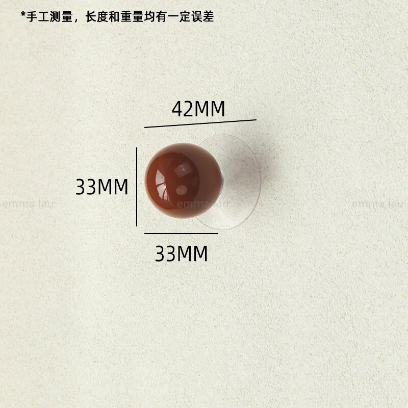 Керамические настенные крючки Коричневый, brown ball