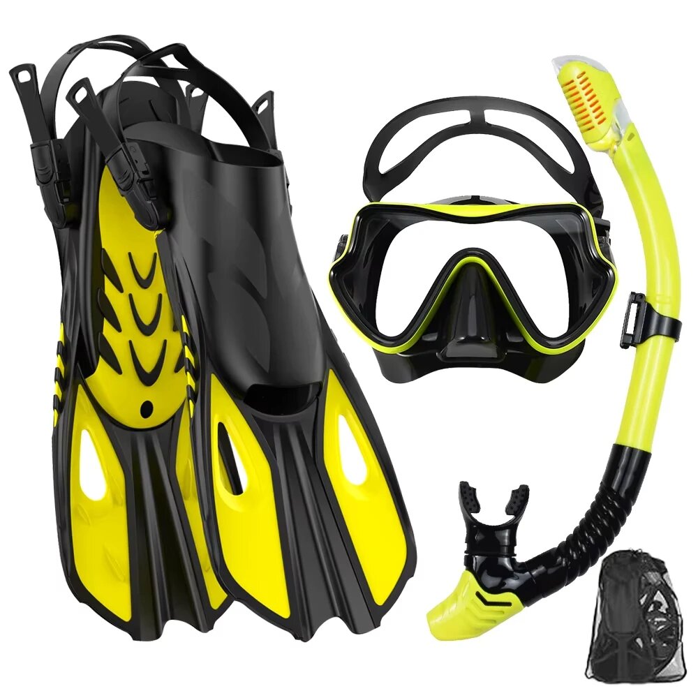 Набор для сноркелинга JoyMaySun F01M625S11 BlackYellow, L/XL