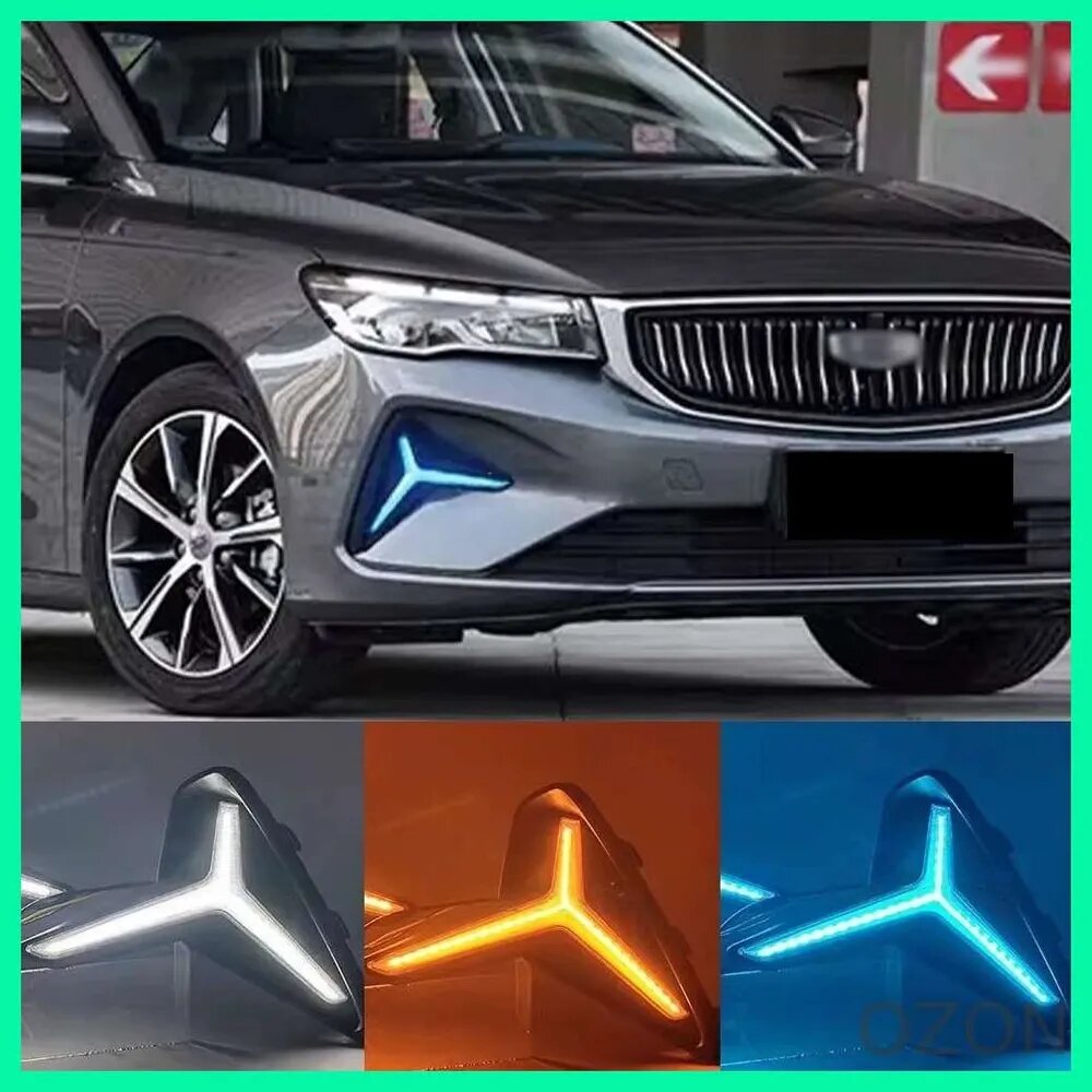 Фара автомобильная, Огни дневные ходовые, 2 шт, арт. Модели Geely Emgrand 22-24